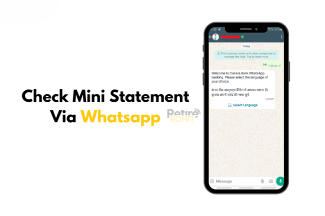 Canara Bank Mini Statement - Via Missed Call, App, WhatsApp